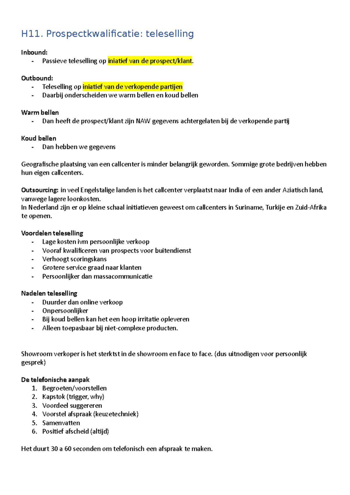 SMA 10,11,12,13 - Samenvatting Consumentenverkoop - H11 ...