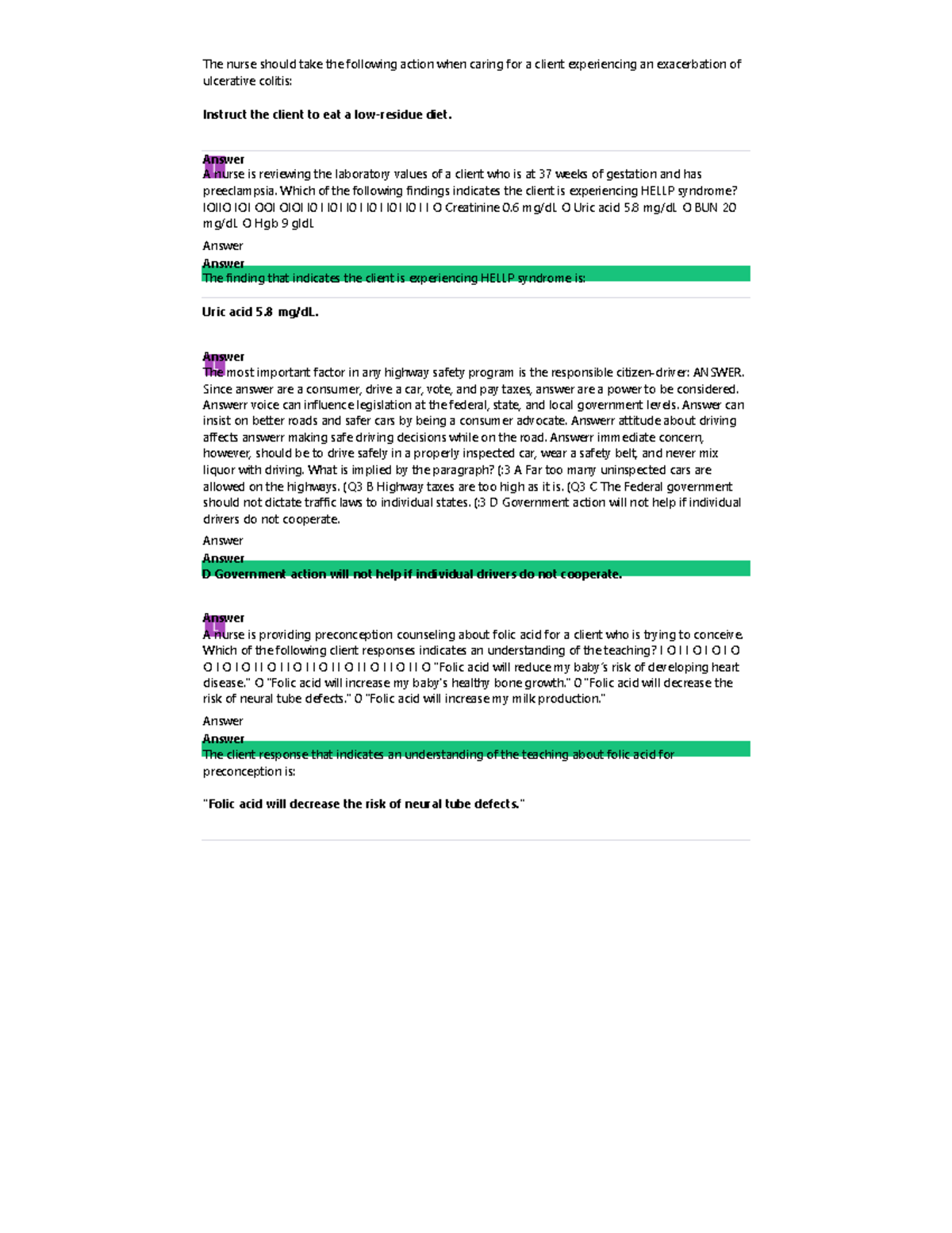 ATI RN Concept Level 3: Ulcerative Colitis & Preeclampsia Insights ...