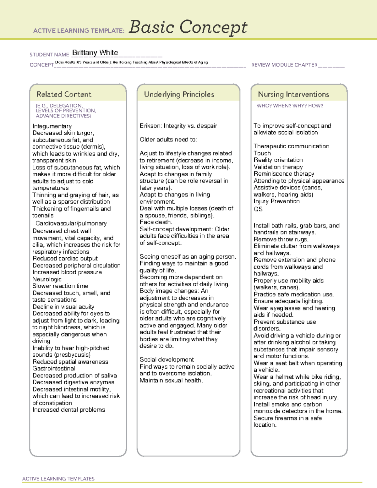 ATI Template 3 - Active Learning Assignment Notes - Studocu