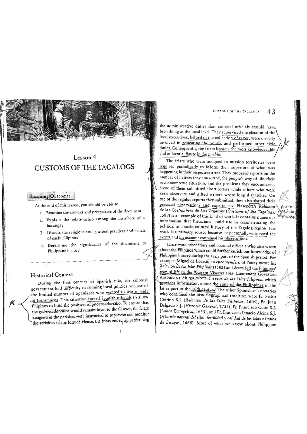 Lesson 4: Exploring the Customs of the Tagalogs and Their History - Studocu