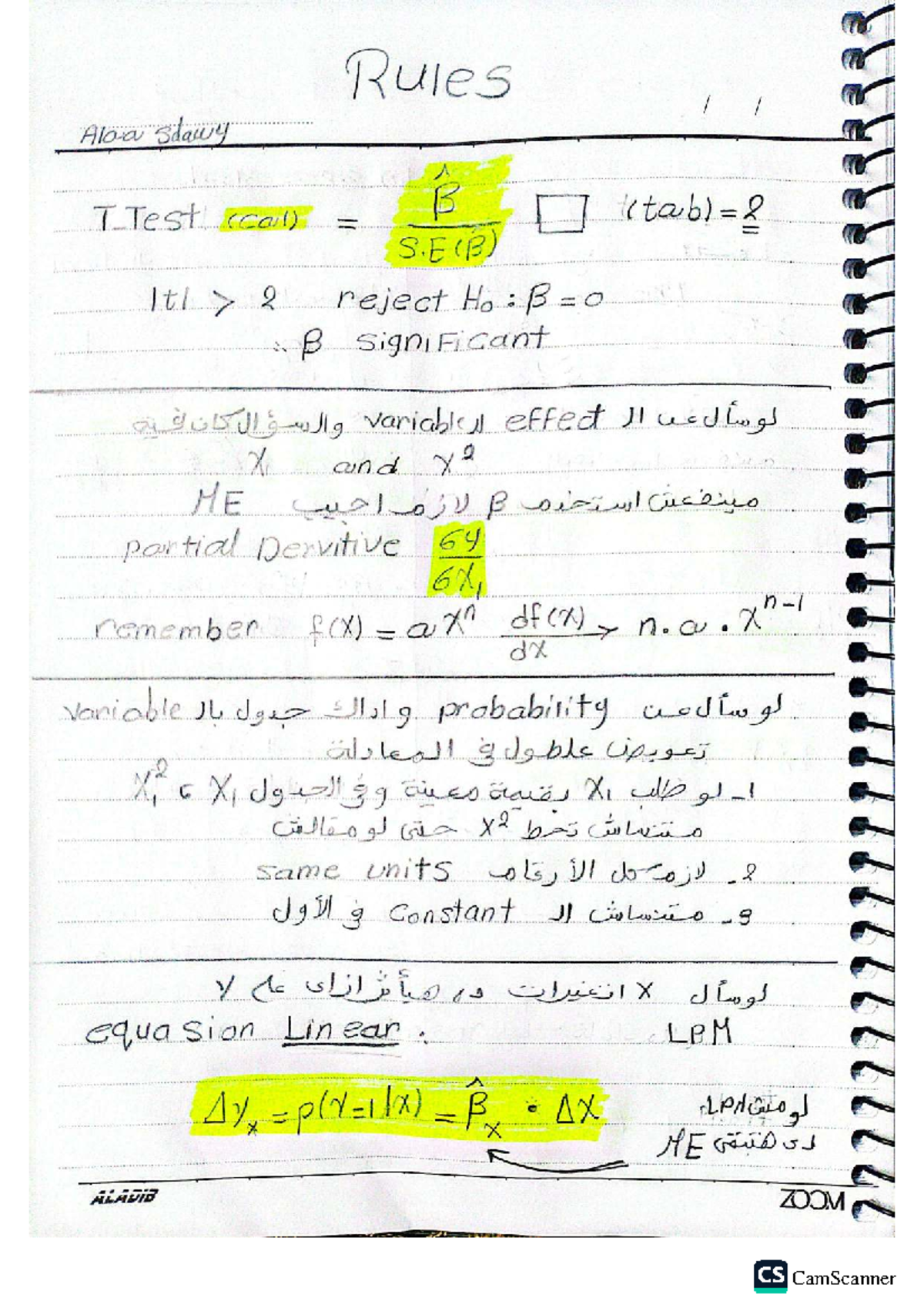 Econometrics 2: Rules for T-Test and Logit Analysis - Studocu