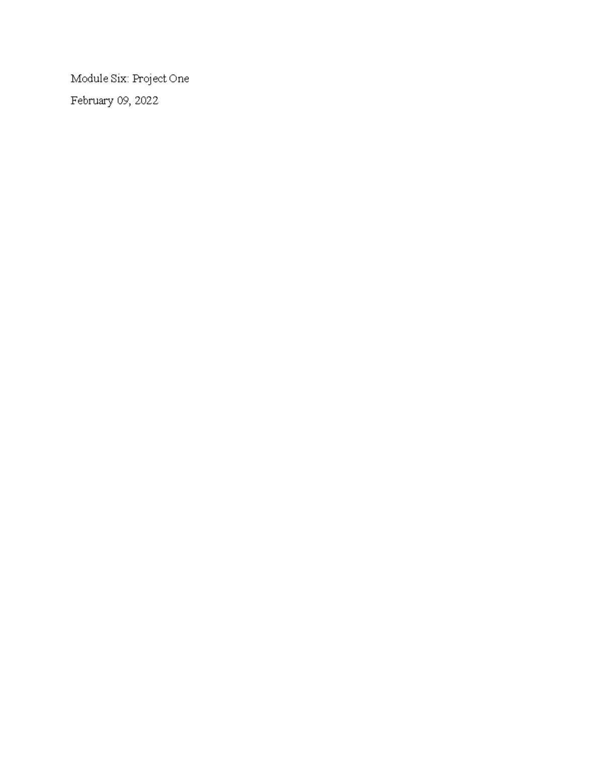 6 1 Project One Creating A Database And Querying Data Module Six 0275