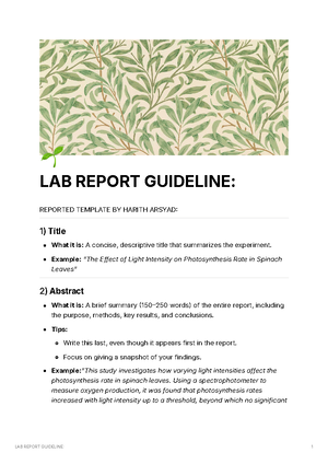 SB025 lab report chromatography - Title: Chromatography Objectives: 1 ...