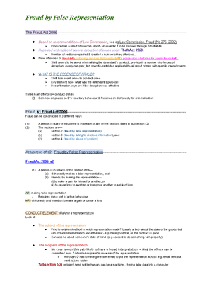 Robbery - Revision Notes - Robbery- ROBBERY- Theft with force... s of ...