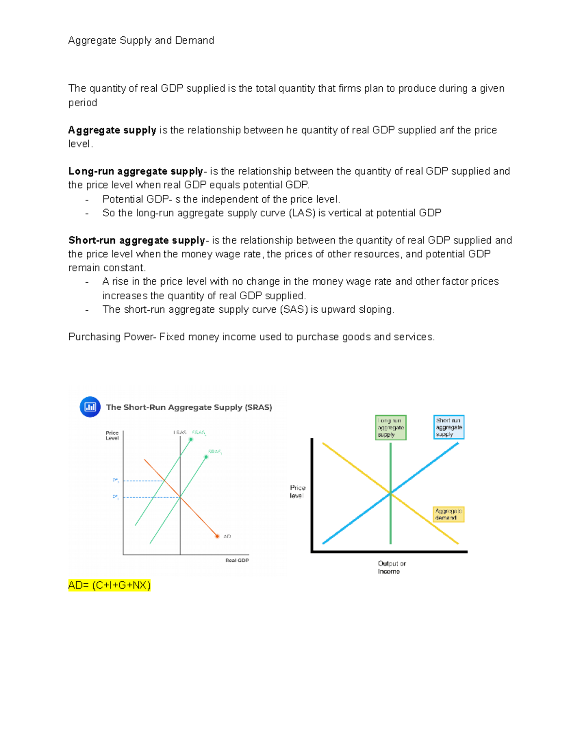 Maco Chp 10 & 13 - Understanding Aggregate Supply & Demand - Studocu