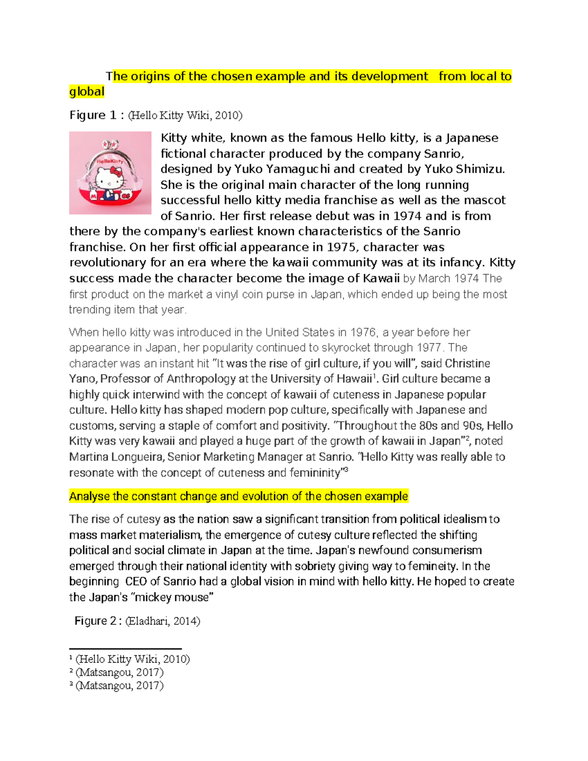 Hello Kitty: From Local Icon to Global Phenomenon - Studocu