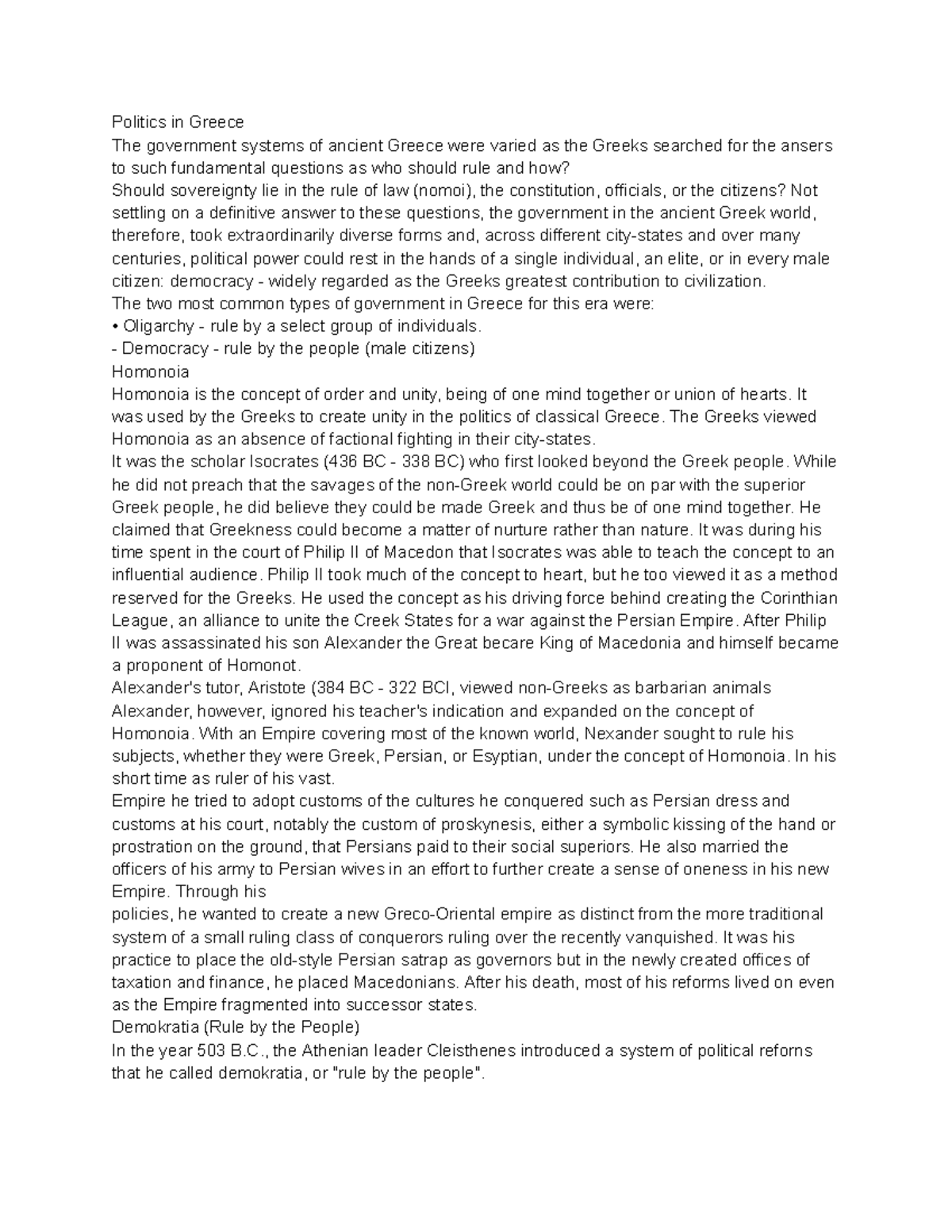 The Rise and Fall of Athenian Democracy: A Historical Overview (HIST ...