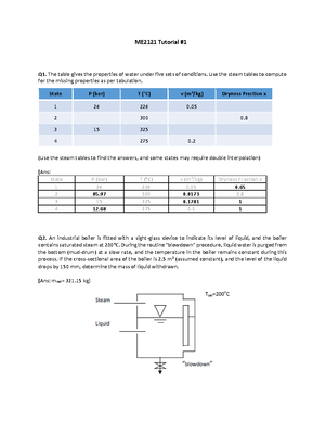 ME2121 Tutorial-2 - nil - ME2121 Tutorial Q1. A gas cylinder of 1 l(litre) containing nitrogen ...