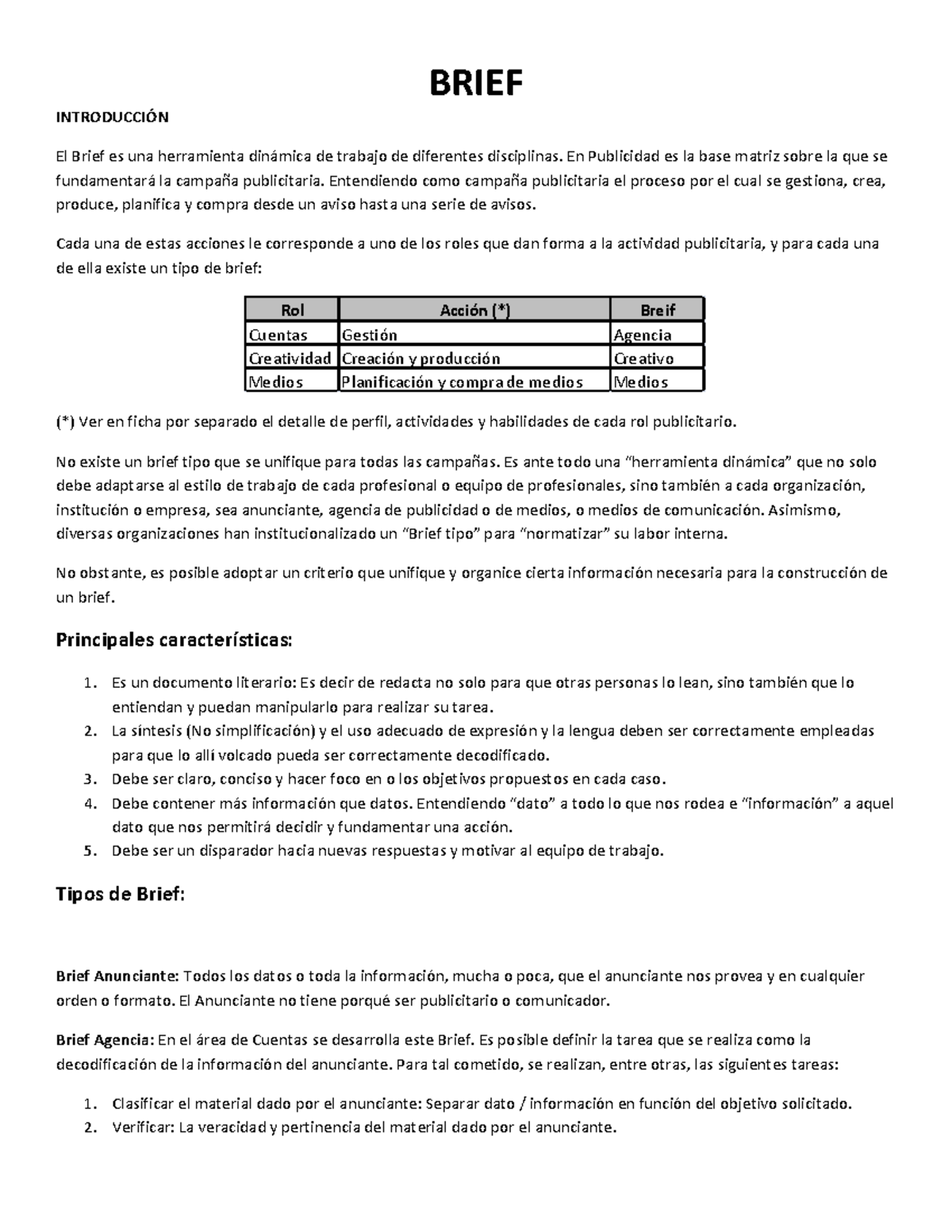 Modelo de Brief: Herramienta Dinámica en Publicidad y Marketing - Studocu