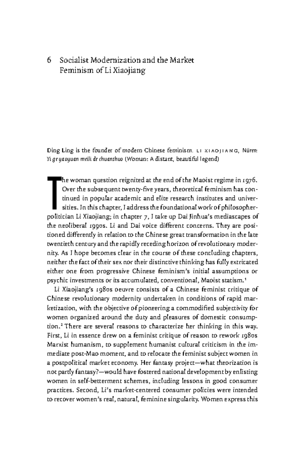 Li Xiaojiang: Feminism and the Chinese Women's Liberation Movement ...