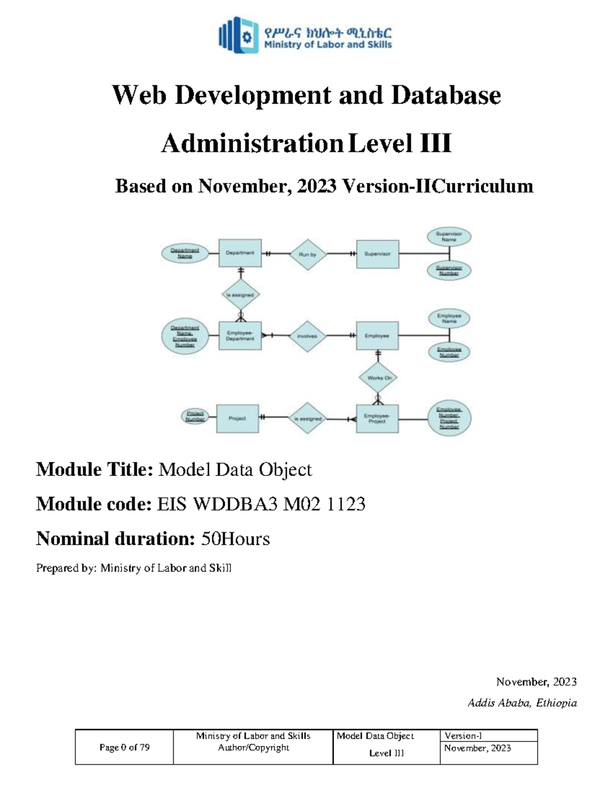 EIS WDDBA3 M02 1123: Model Data Object Module Overview and Guide - Studocu