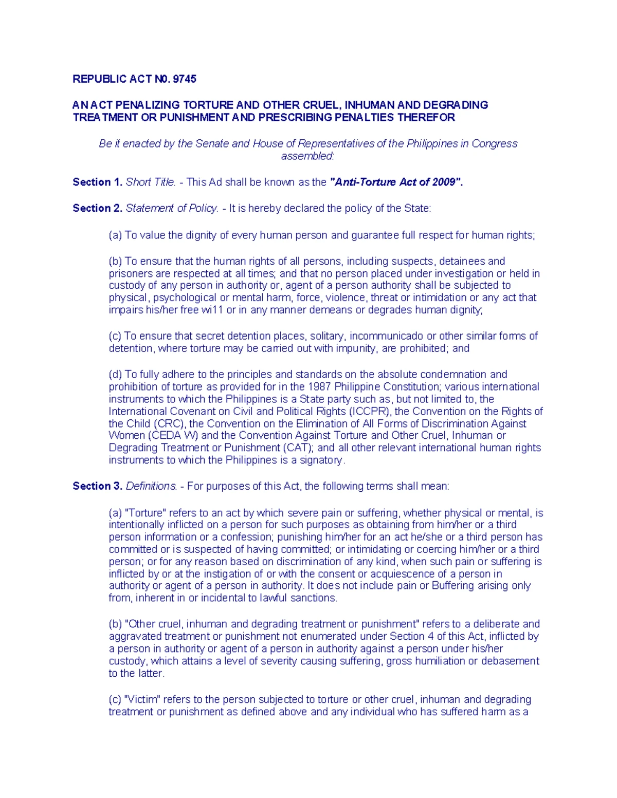 Republic Act No. 7438: Rights of Arrested Persons & Officer Duties ...