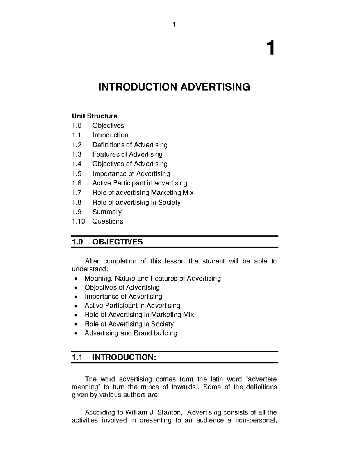 Advertising - Lecture Notes on Importance and Functions in 2023 - Studocu