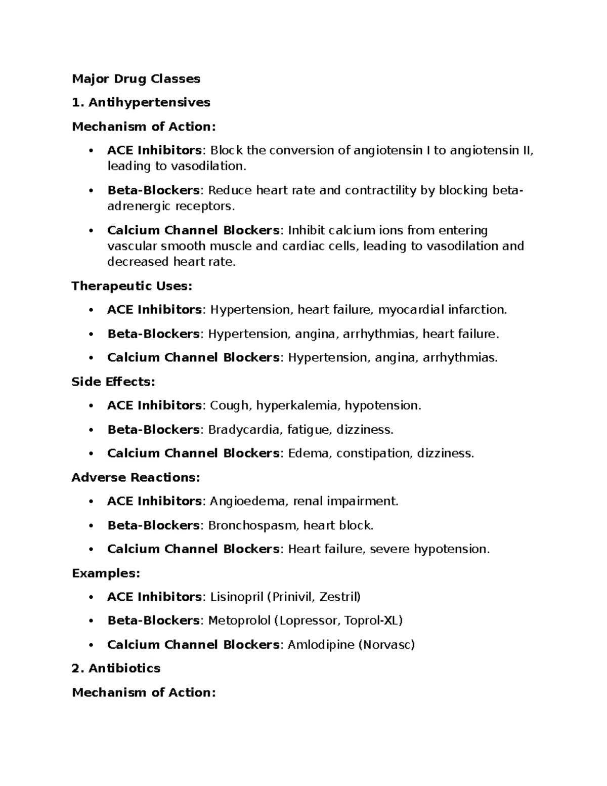 Pharm study guide - The nurse is teaching a client about a newly ...