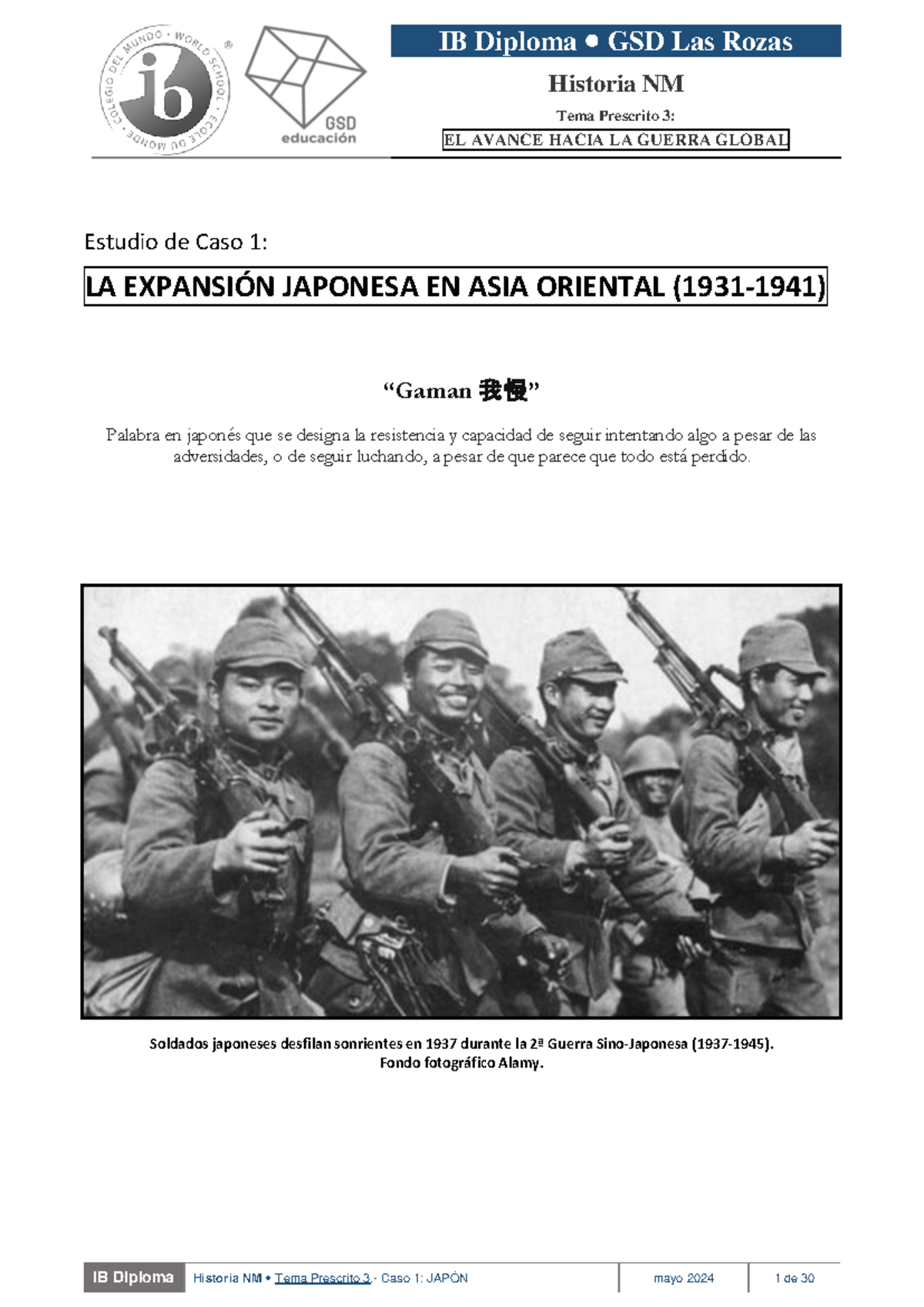 Caso 1: La Expansión Japonesa en Asia Oriental (1931-1941) - Historia ...