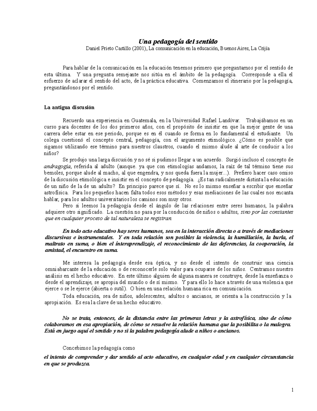 La Comunicación Lúdica y Educativa: Perspectivas de D. Prieto Castillo ...