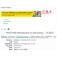 PHYS1160 - UNSW Sydney - Introduction to Astronomy - Studocu