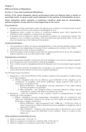 Chapter 3 Section 2 - Obligations with a period - Chapter 3 Different ...