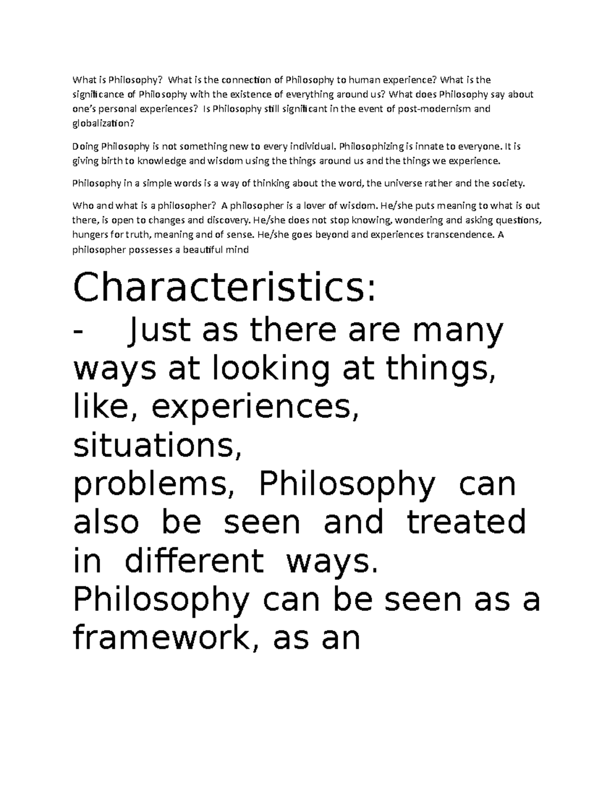 Understanding the Essence of Philosophy: A Deep Exploration - Studocu