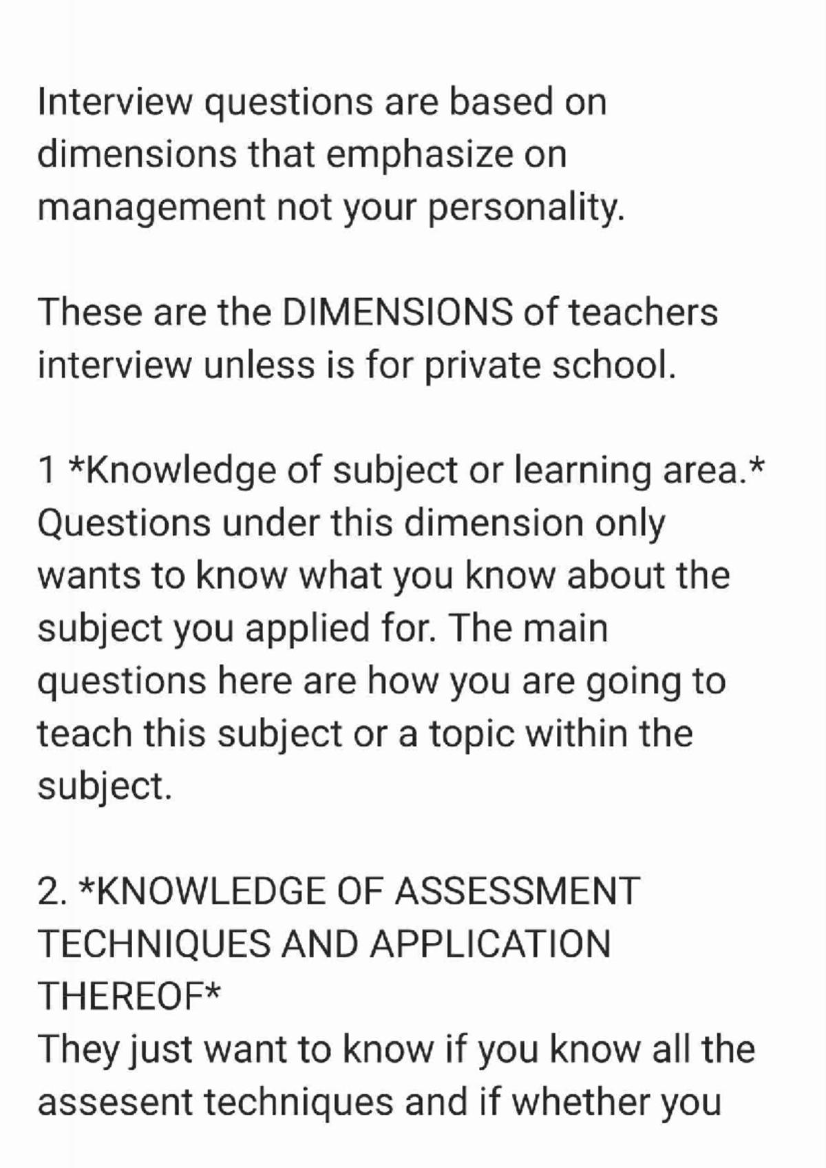Educator Interview Questions: Six Dimensions for CS1 Teachers - Studocu