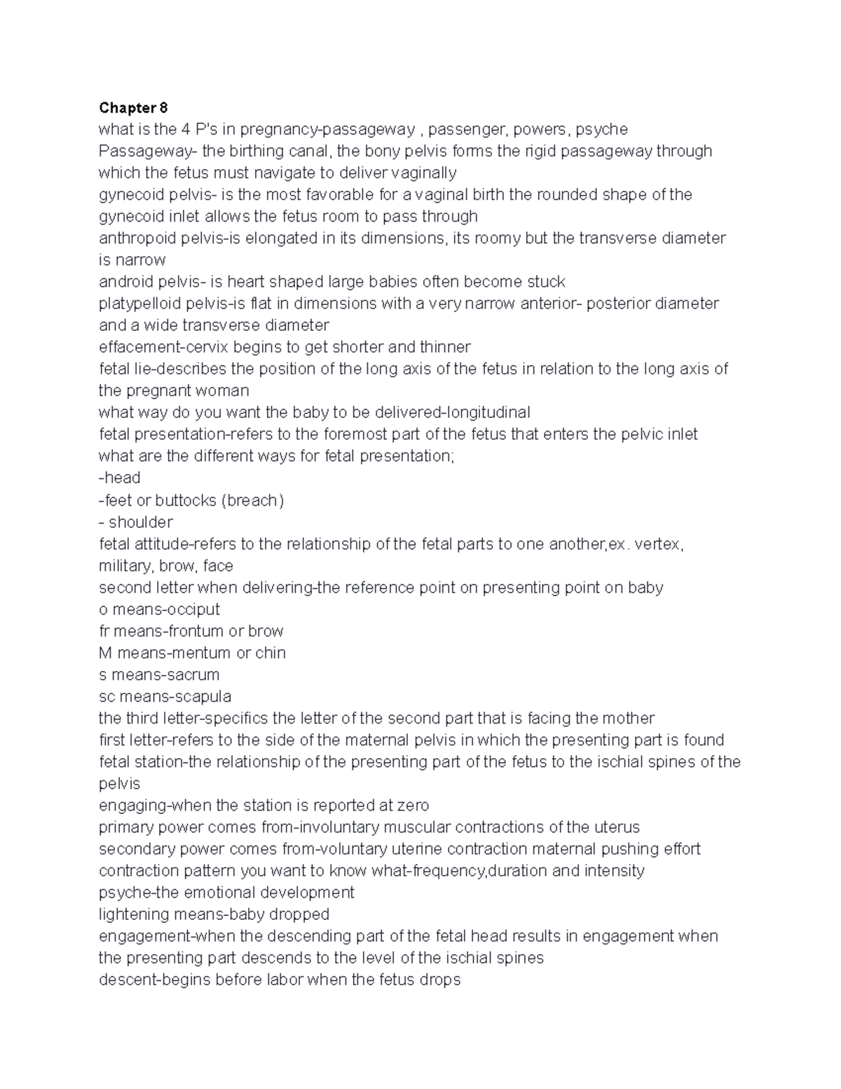 Nursing Care During Labor and Delivery: OB 3 Comprehensive Guide - Studocu