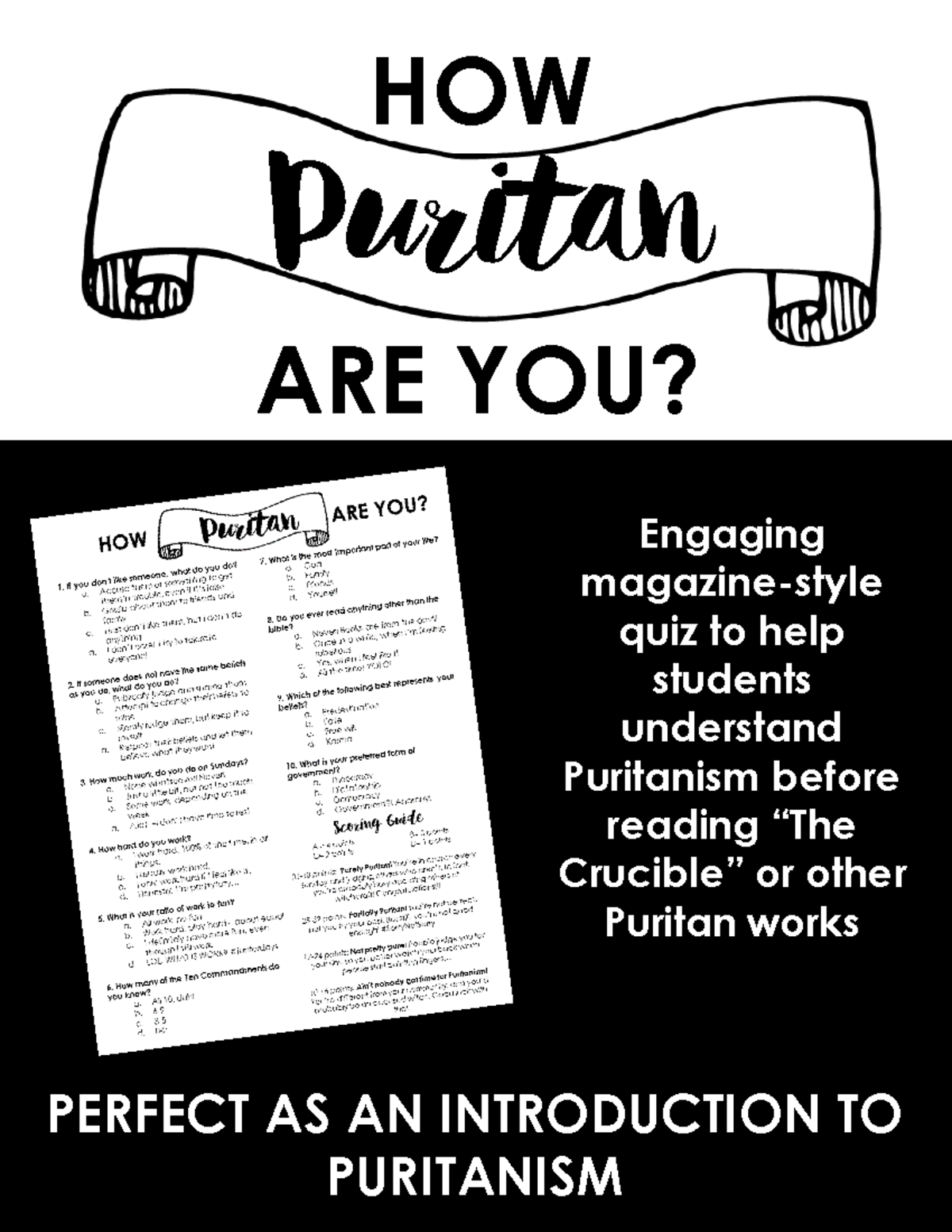 How Puritan Are You? Quiz for Understanding Puritanism - Studocu