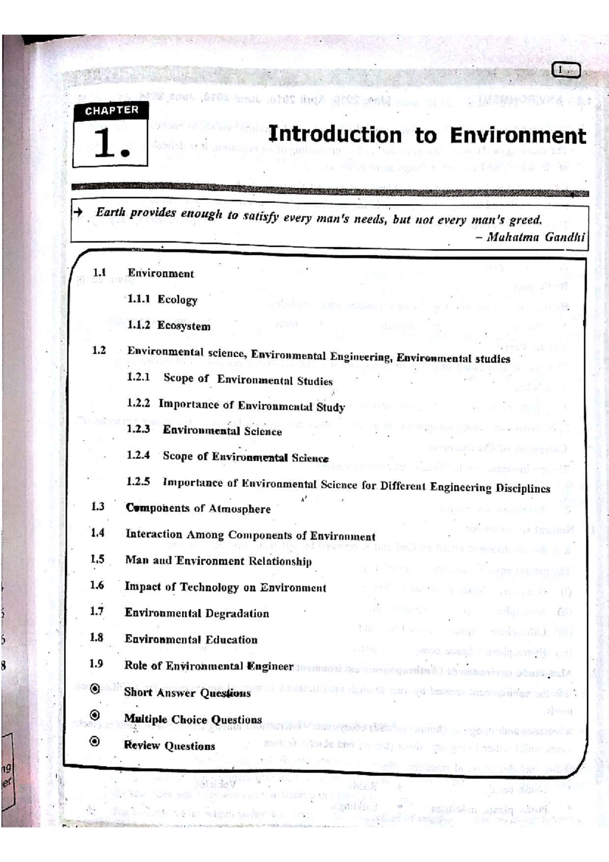 ES 101: Chapter 1 - Introduction to Environmental Science and Engineering - Studocu