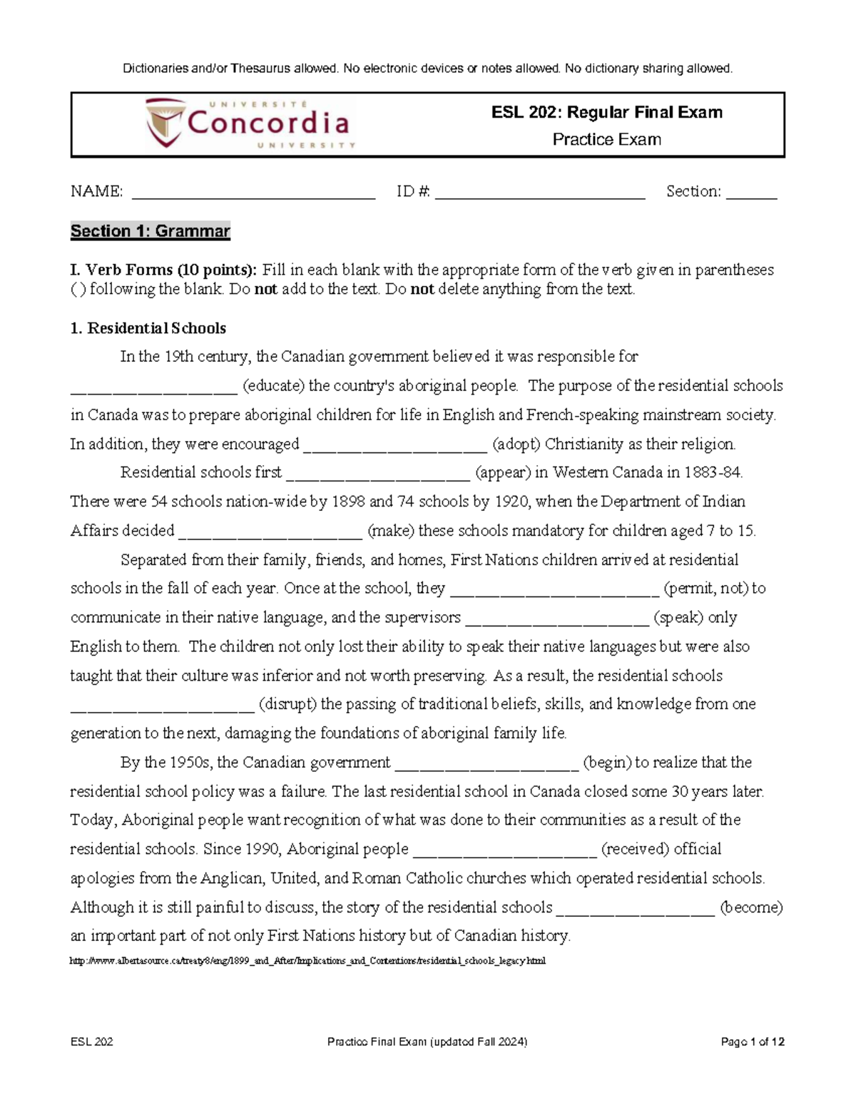 ESL 202 Practice Final Exam Revision 2024 Fall - Studocu