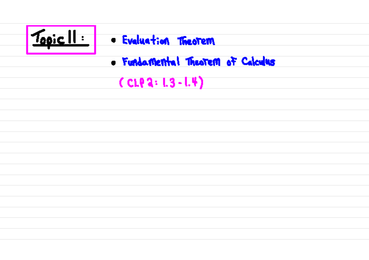 Evaluation Theorem in Calculus (CLP 2: I 3) - Examples & Applications ...