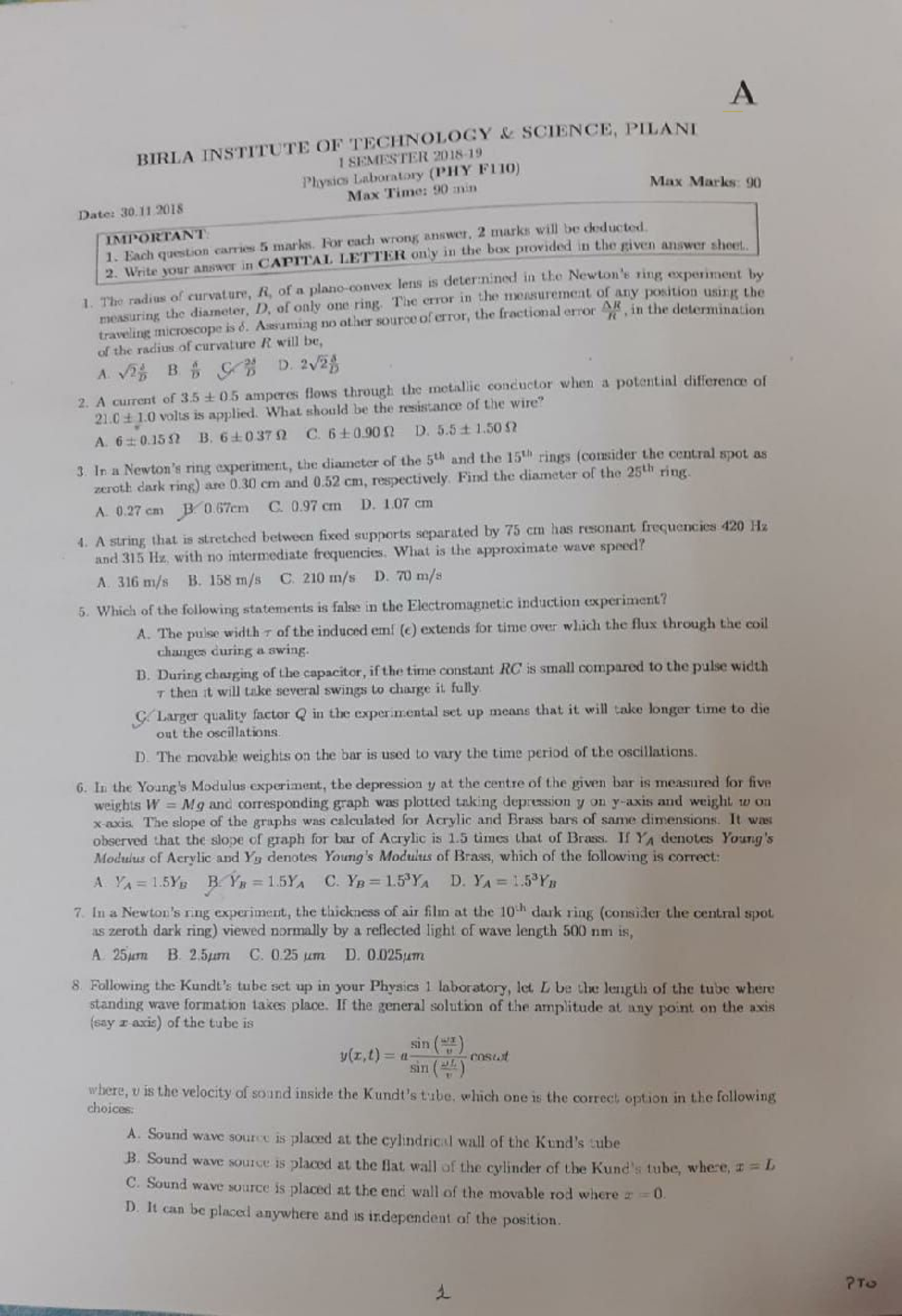 Physics Lab Quizes Compiled - (e/m) The magnetic field in the e/m ...