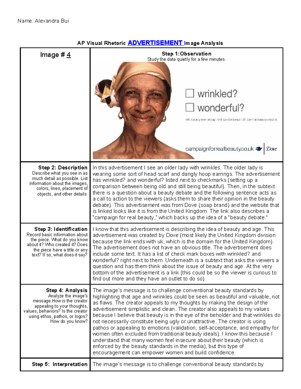 AP Visual Rhetoric: Gallery Walk Analysis of Advertisements and ...