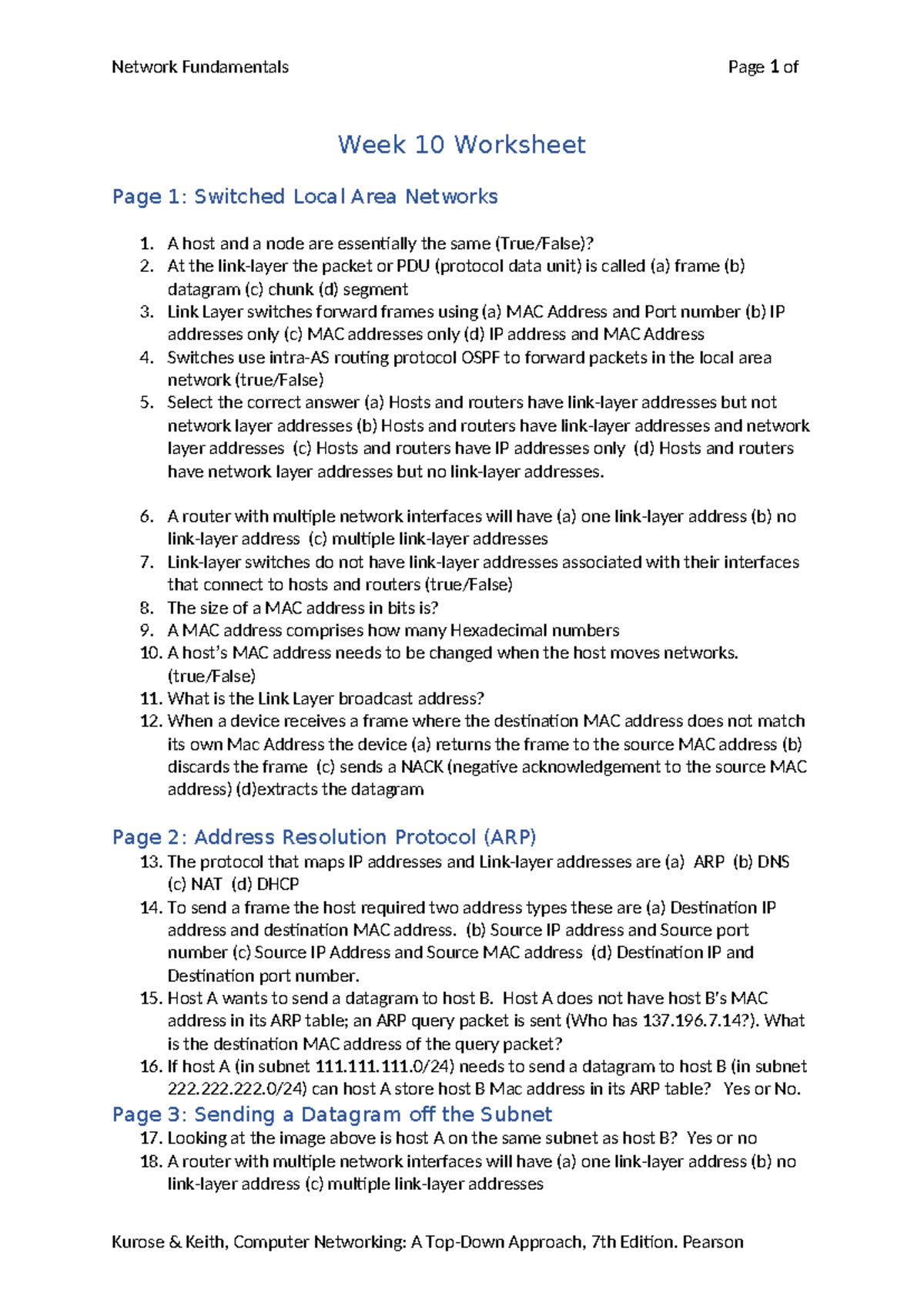 Week10-Work Sheet - week 10 notes hope it's helpful - Week 10 Worksheet ...