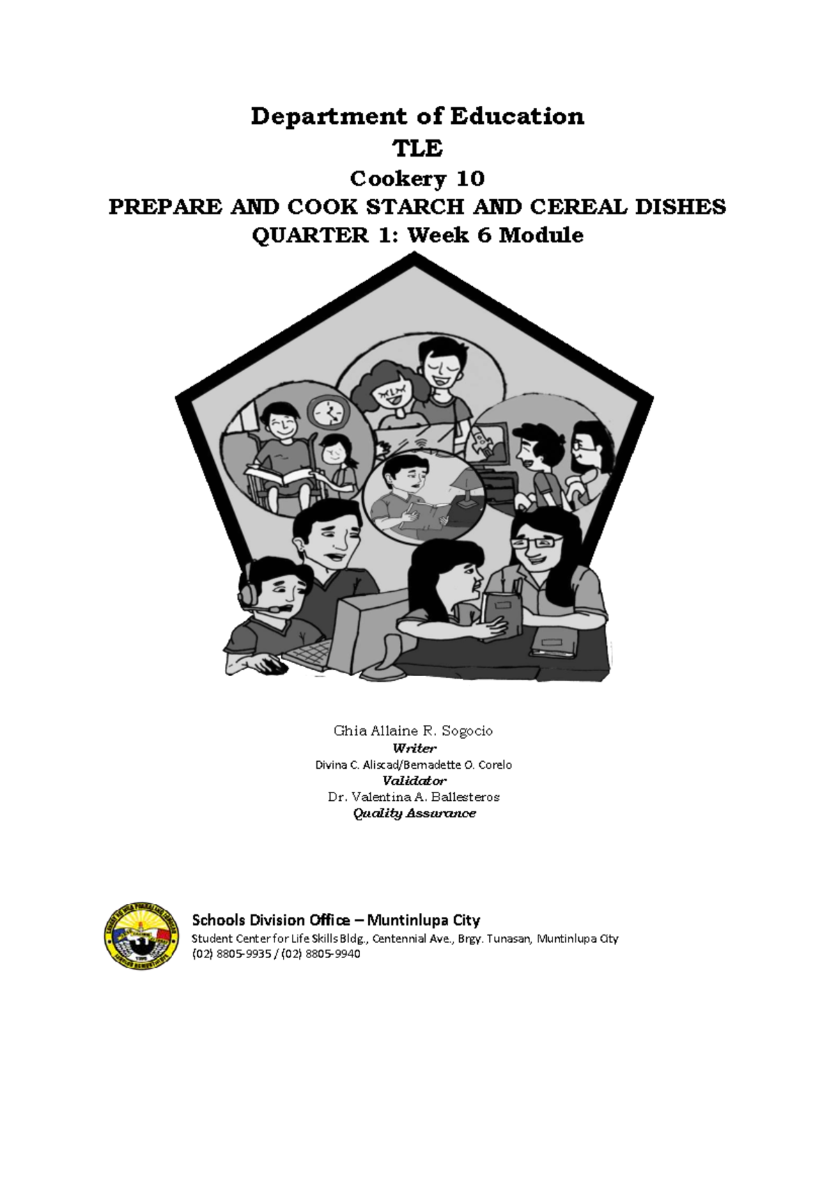 TLE Cookery 10 Q1 Week 6: Starch & Cereal Dishes Module - Studocu