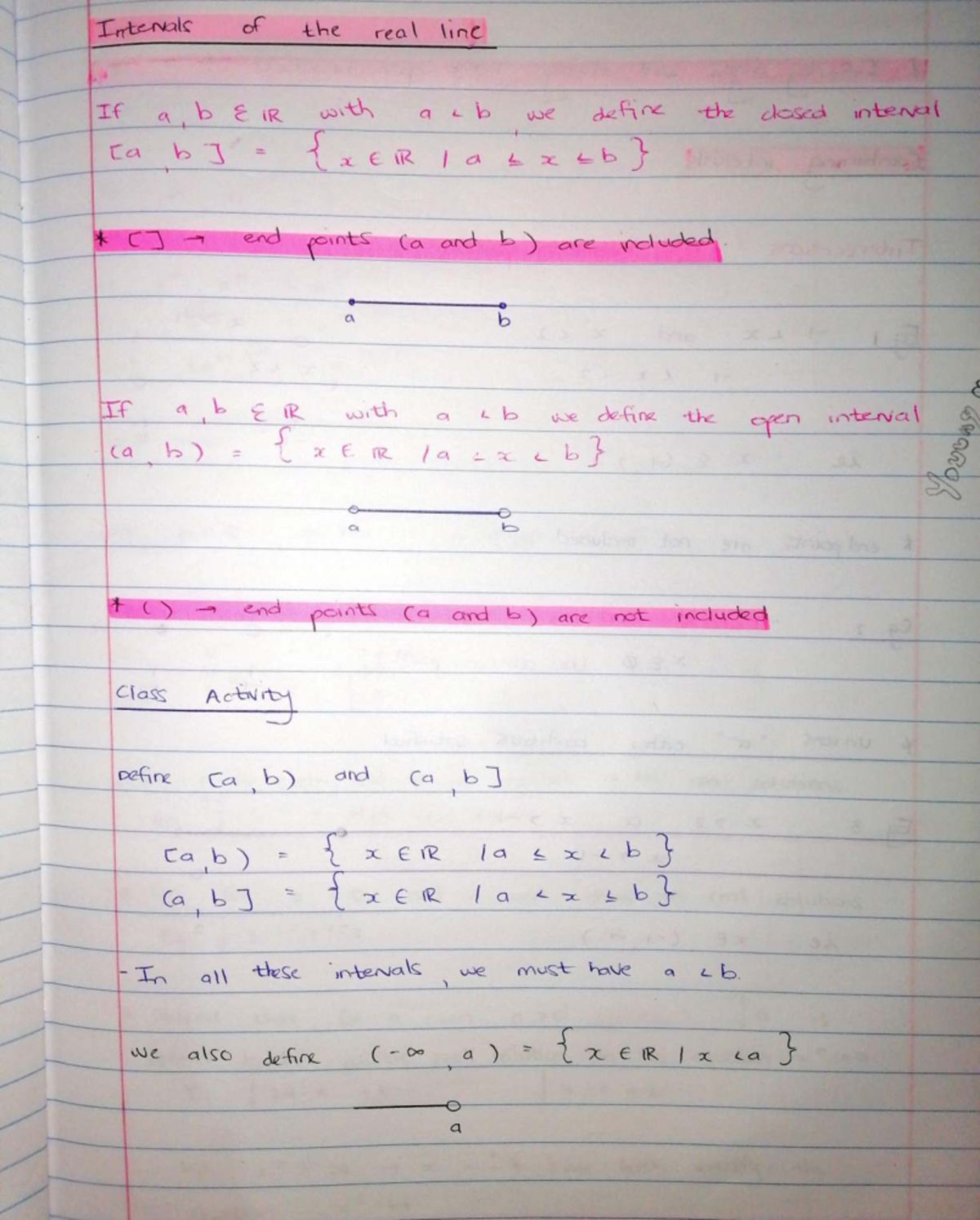 Maths 130 Lecture Notes: Understanding Intervals on the Real Line - Studocu