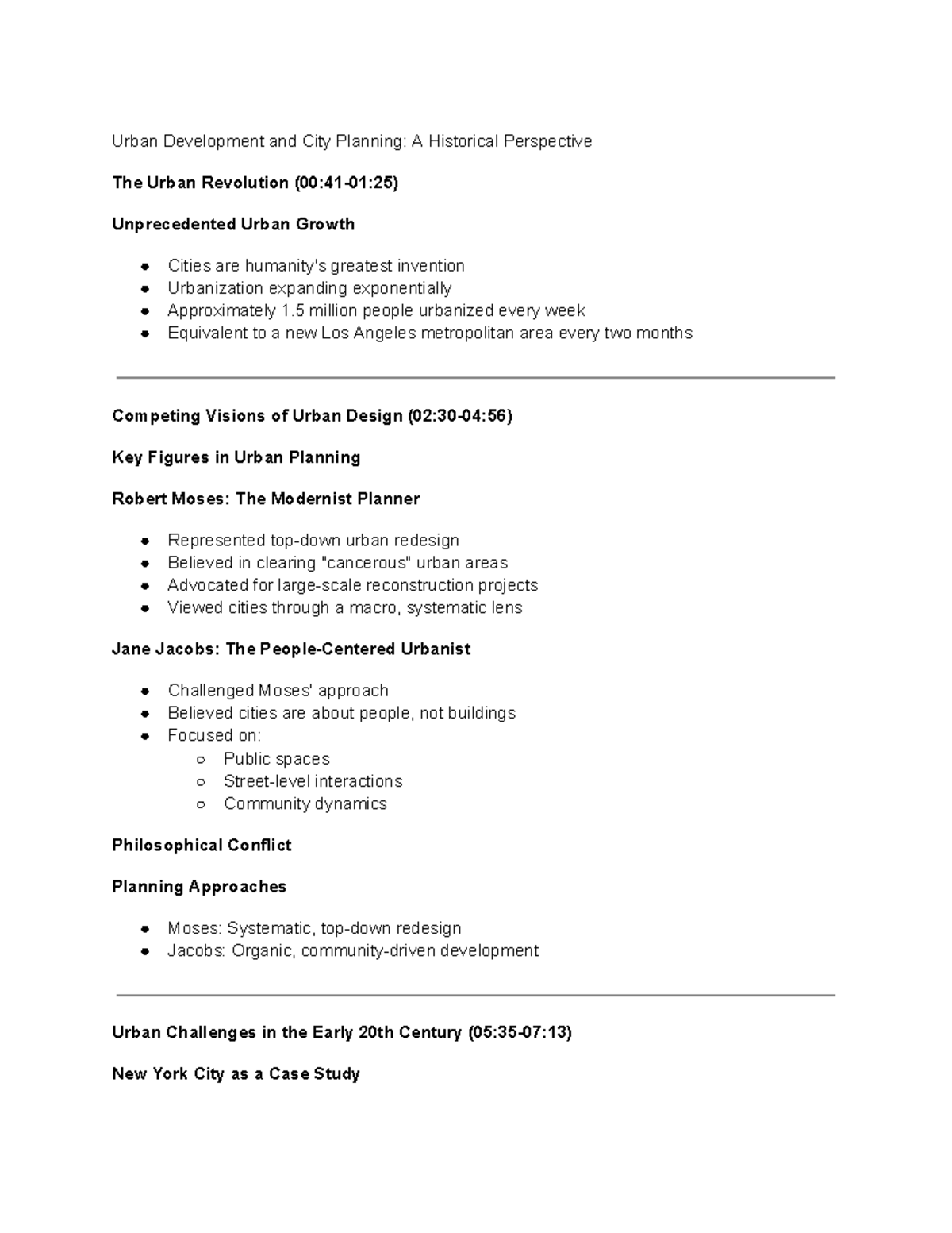 Urban Development & City Planning: Historical Insights & Critiques ...