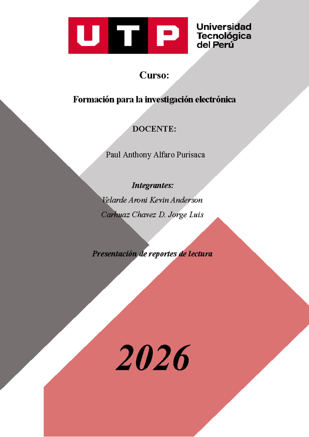 Reporte de Lectura: Control Automático de Nivel de Agua 2026 - Studocu