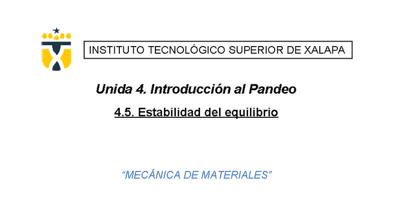 Estabilidad del Equilibrio en Ingeniería Civil 5A - Unidad 4 - Studocu