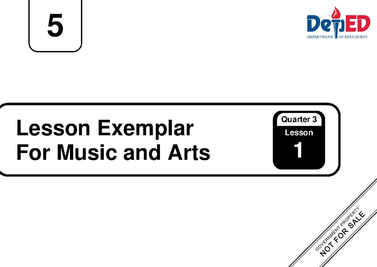 Q3 LE Music and Arts 5 Lesson 1 Exemplar for Week 1-2 - Studocu