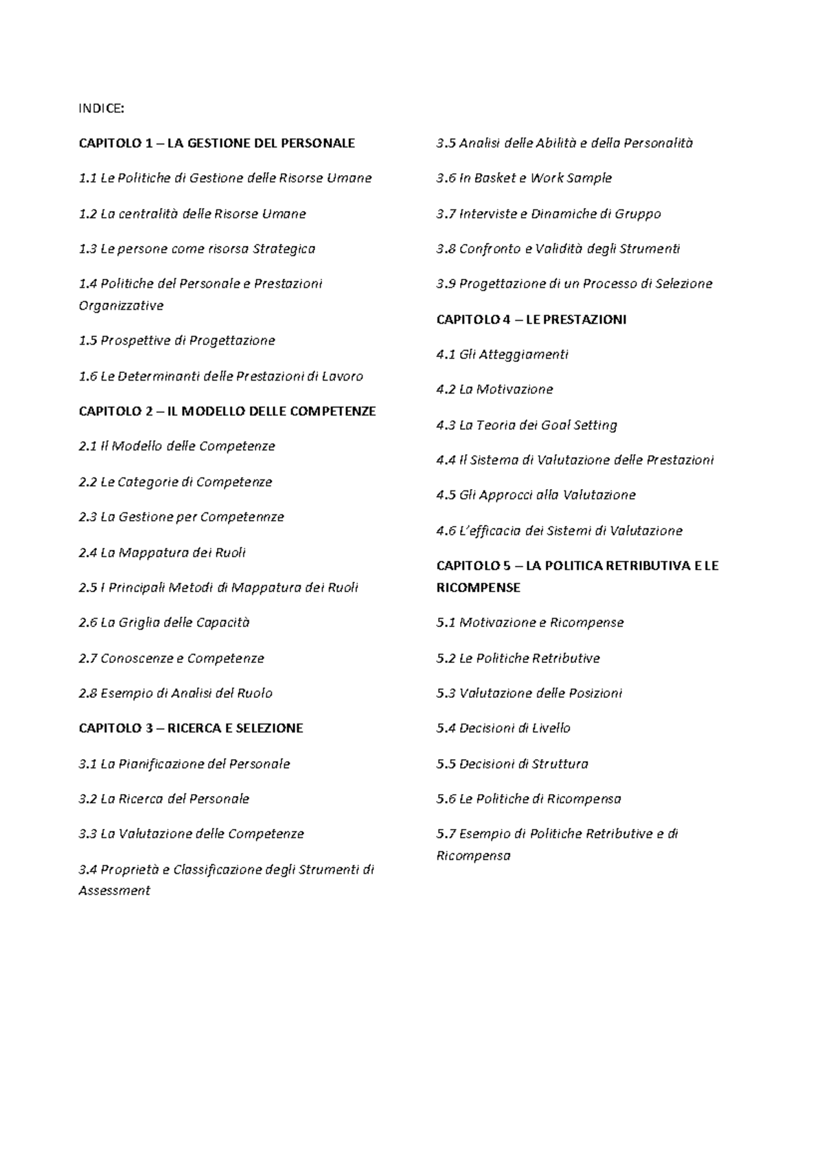 Gestione e Politiche delle Risorse Umane (CORSO GRU - Lezione 1-5.10 ...
