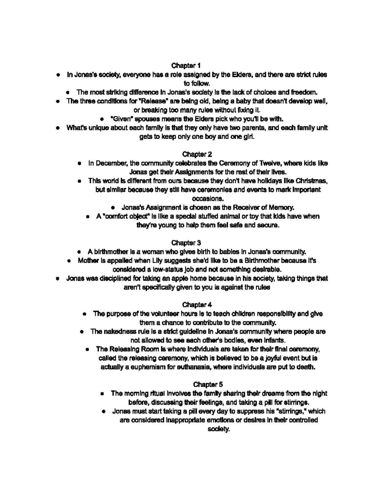 ENG 101: The Giver - Analyzing Themes and Character Development - Studocu