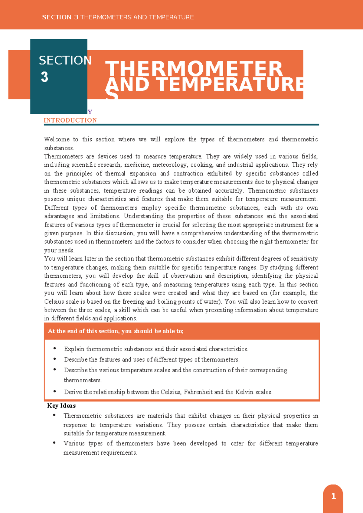 Temperature and Thermometers: Understanding Thermometric Substances and ...