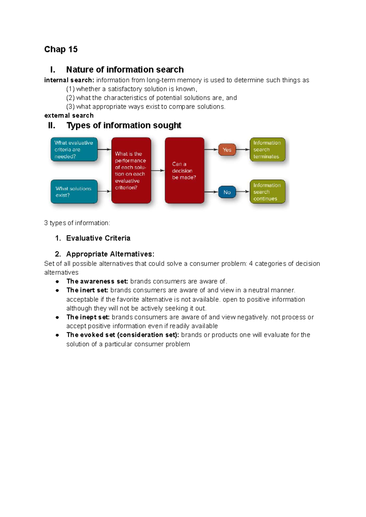 Chap 15: Nature of Information Search & Marketing Strategies - Studocu