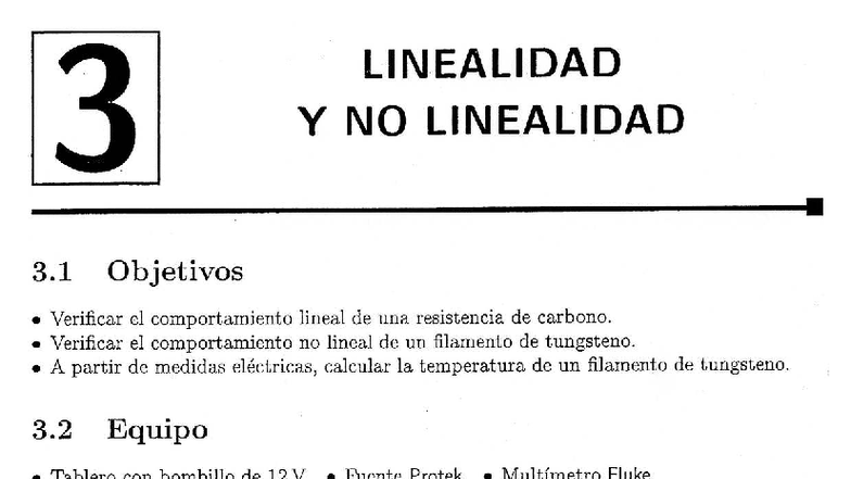 Guía - Ley de Ohm (Linealidad y No Linealidad) - Laboratorio FIS II ...