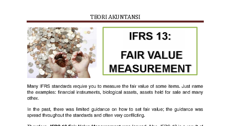 TA13: Fair Value Measurement in IFRS 13 Accounting Theory - Studocu