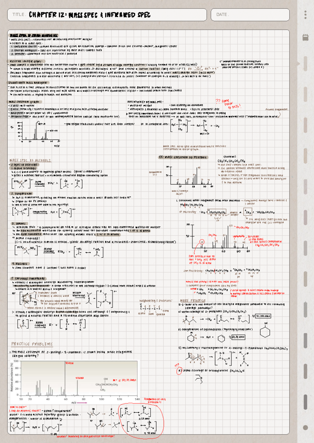 IR + NMR Notes: CHAPTER 13 - Spectroscopy Practice and Analysis - Studocu