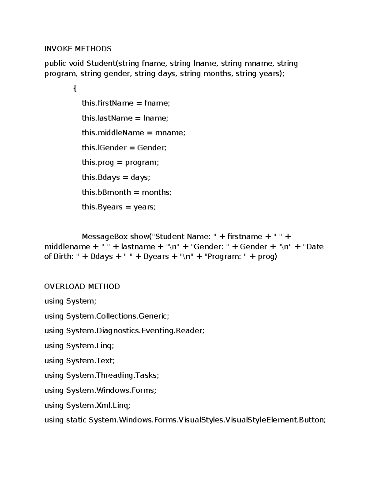 08 Hands-on Activity 1 - Method Invocation in Student Registration ...