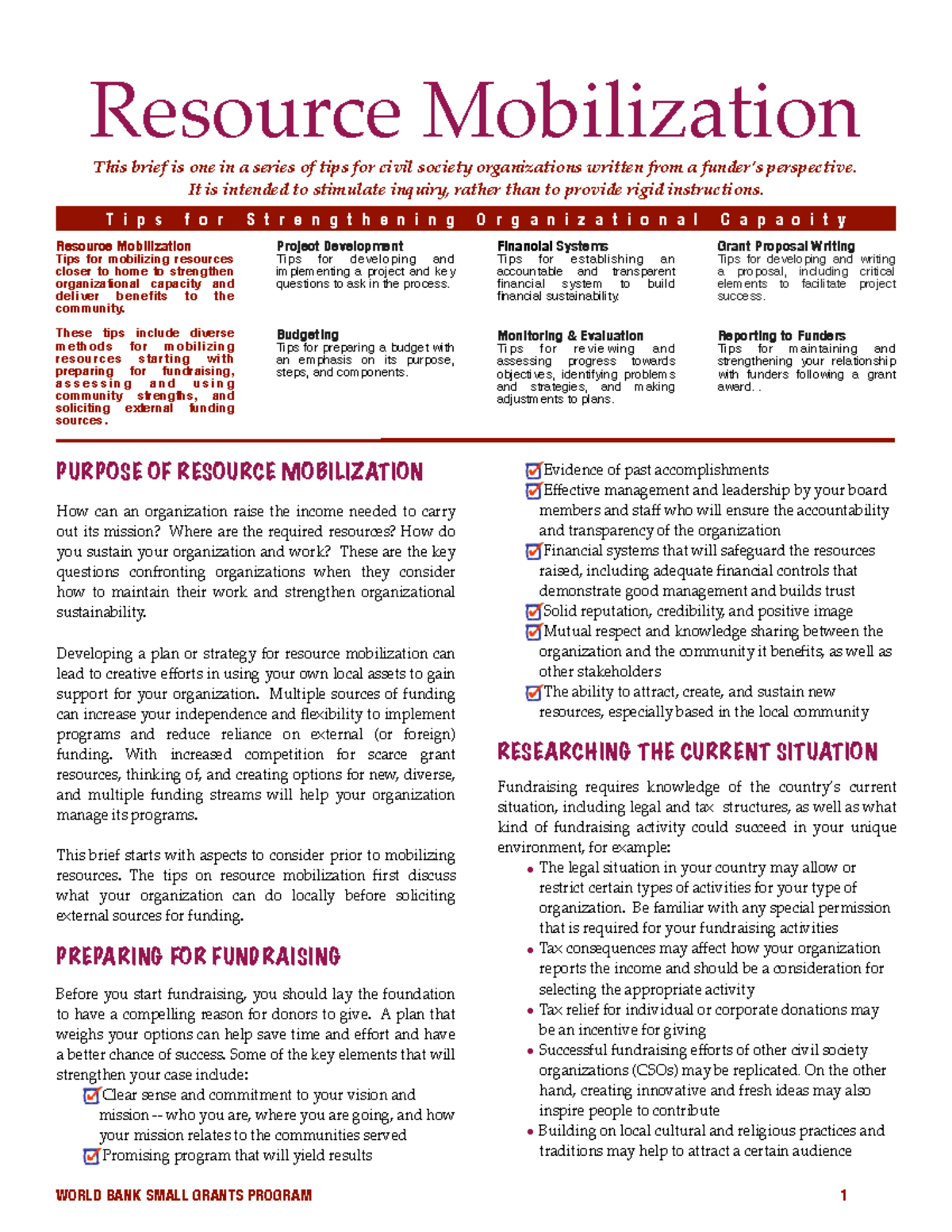 Resource Mobilization Strategies for CSOs: Tips & Best Practices - Studocu