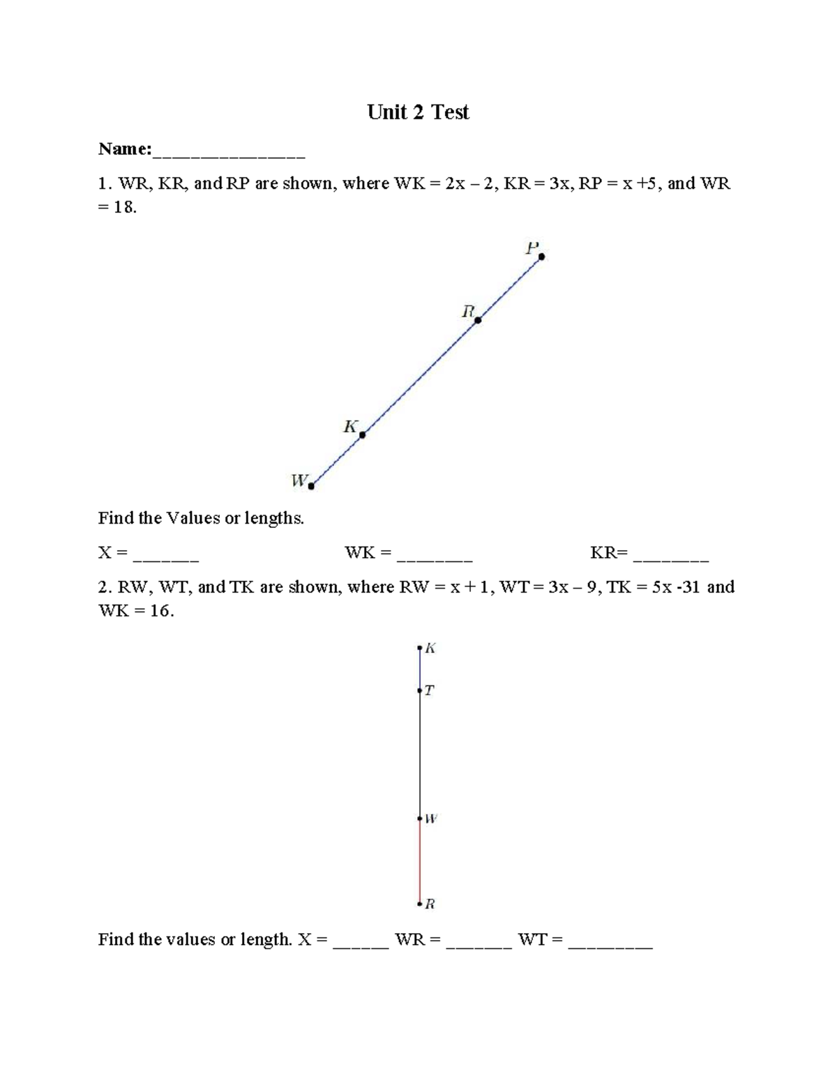 Unit 2 Test - Geometry Problems and Solutions CC.2.2.HS.C.1 - Studocu