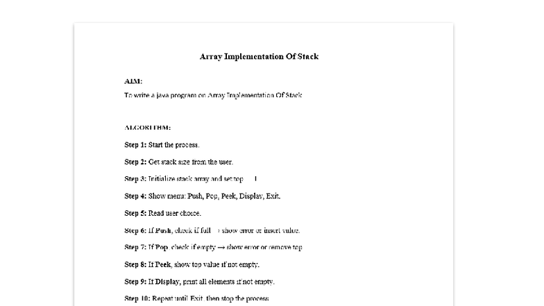 3rd Sem DS AIM: Java Programs for Stack, Queue, and Search Algorithms ...