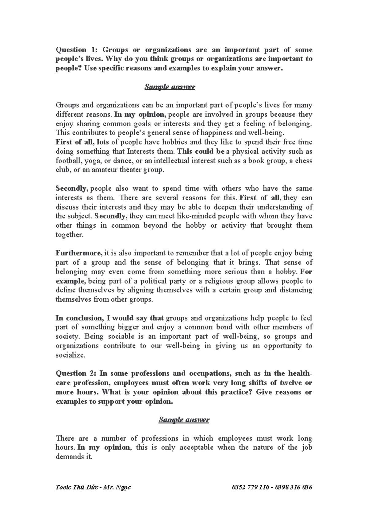 Toeic Writing - Question 8: The Role of Music in the Workplace - Studocu
